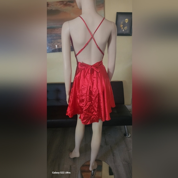 Intimates & Sleepwear | Elegant Red Satin Nightgown | Poshmark